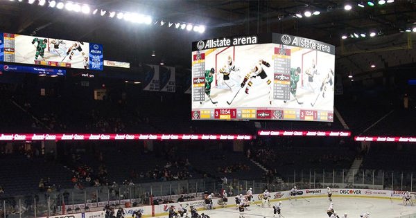 Allstate Arena Lights Up for Audiences with 30 LED Displays from Daktronics