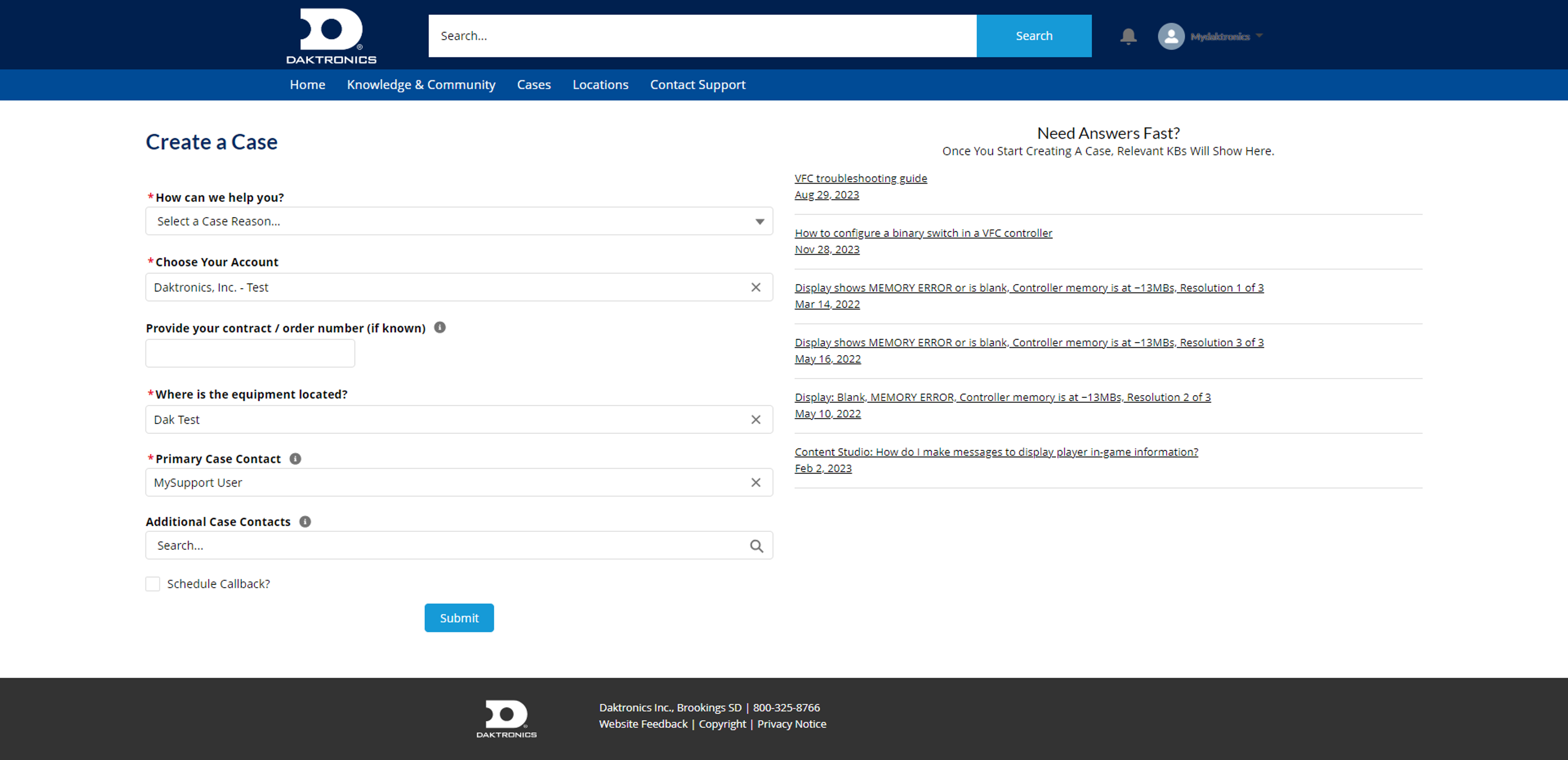 Getting Started with MySupport