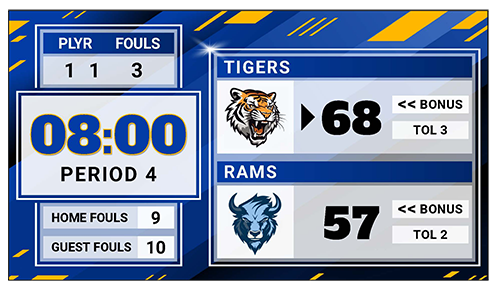 Daktronics Basketball Scoreboards, LED Video and Sound Systems