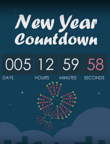 Counting down to the new year with your video display