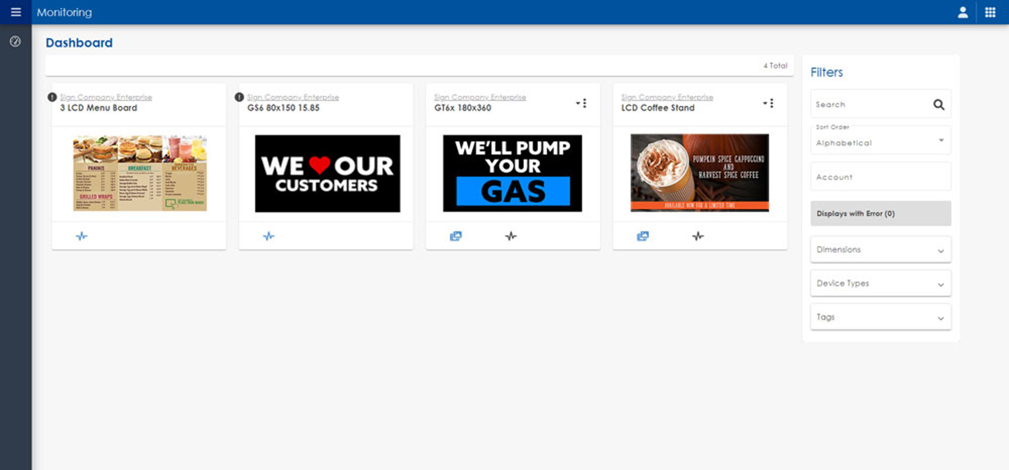 Venus Control Suite for Message Displays