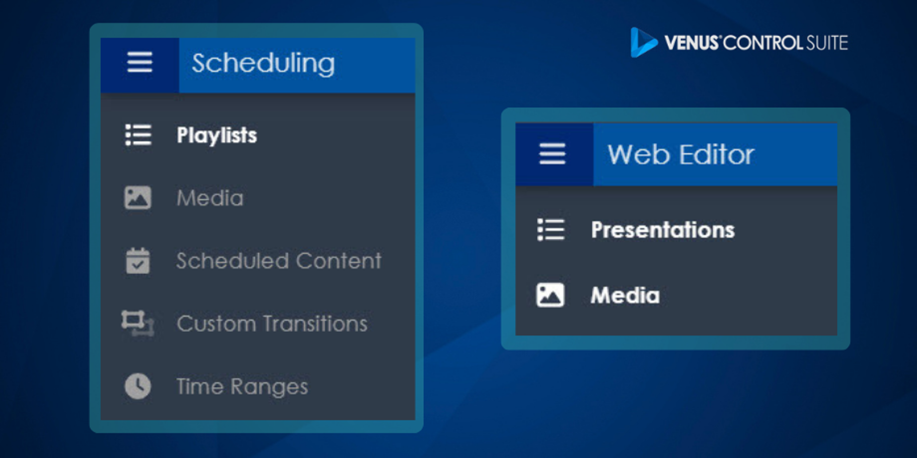 Streamline Your Workflow: Venus Control Suite's Media Library in Scheduling and Web Editor Apps
