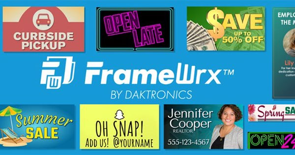 Daktronics Expands FrameWrx Offering for Business & Community Applications
