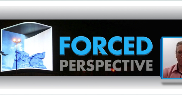 It looks 3D. It’s called forced perspective.