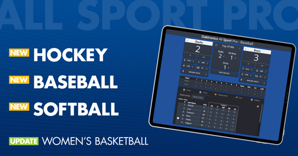 Sports Available in the All Sport Pro Lineup