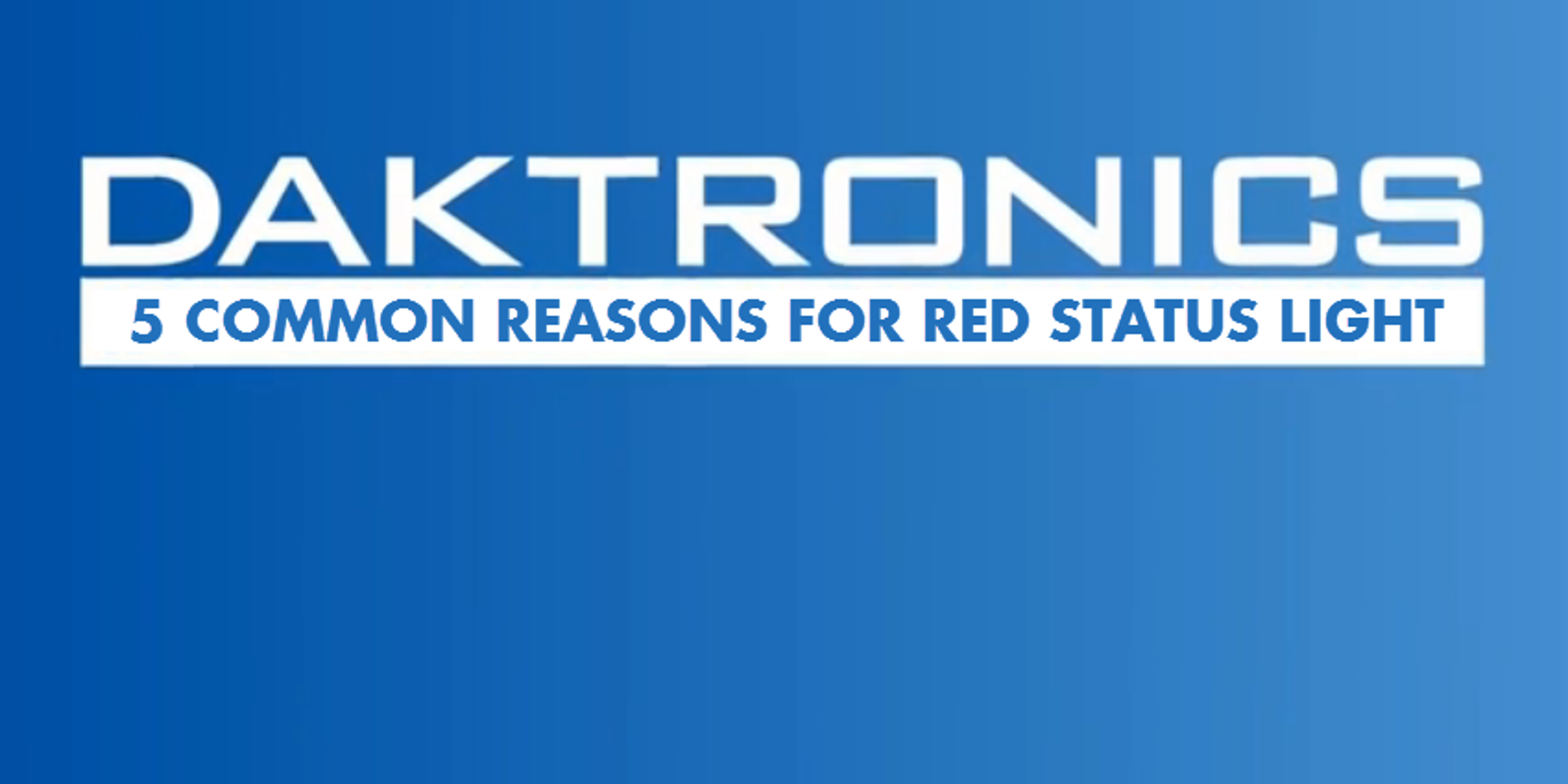 Is Your Display Studio Status Red?