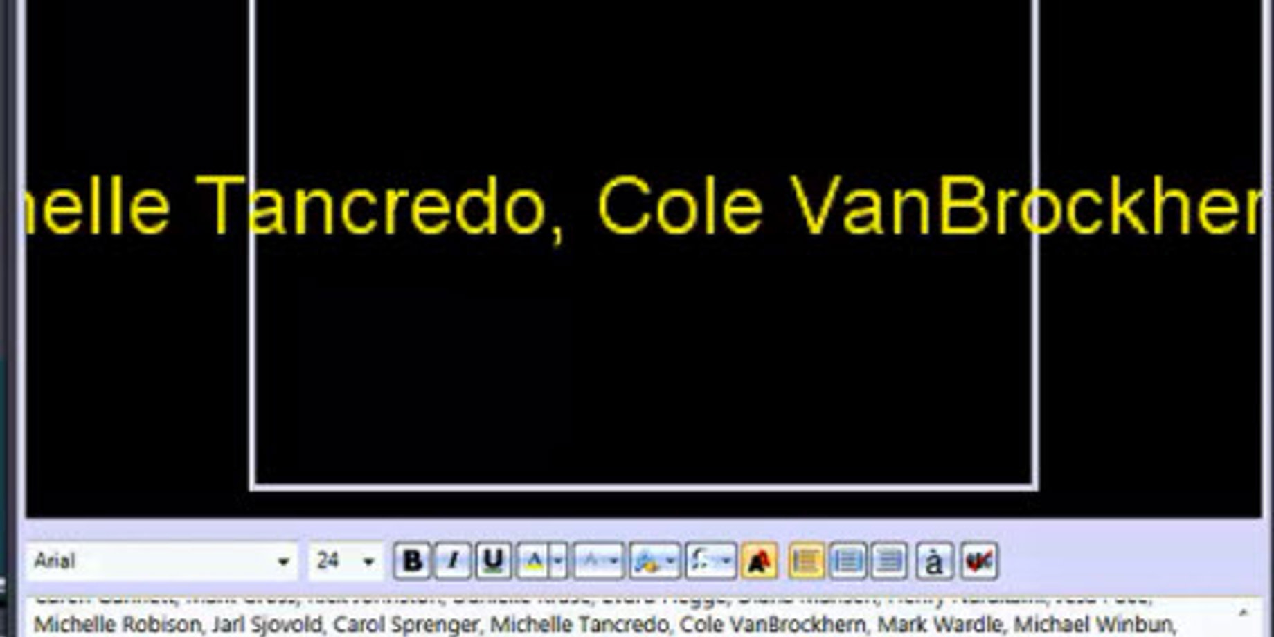 How to display names of graduates for their big day