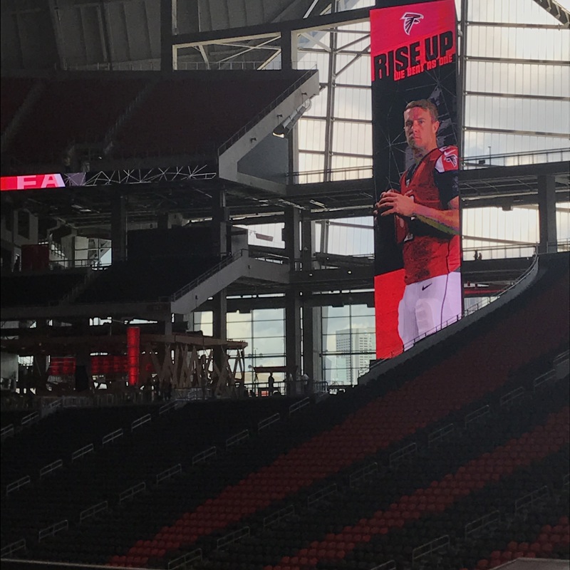 Media Flocks To Mercedes-Benz Stadium